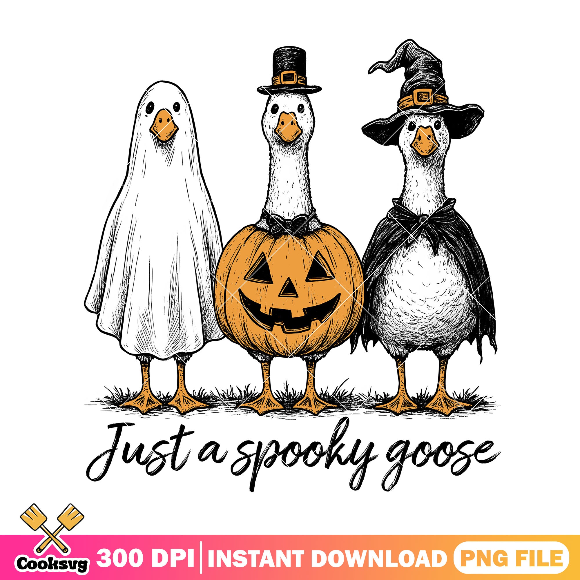 Just a spooky goose png, halloween custome png, spooky movie png – Cooksvg