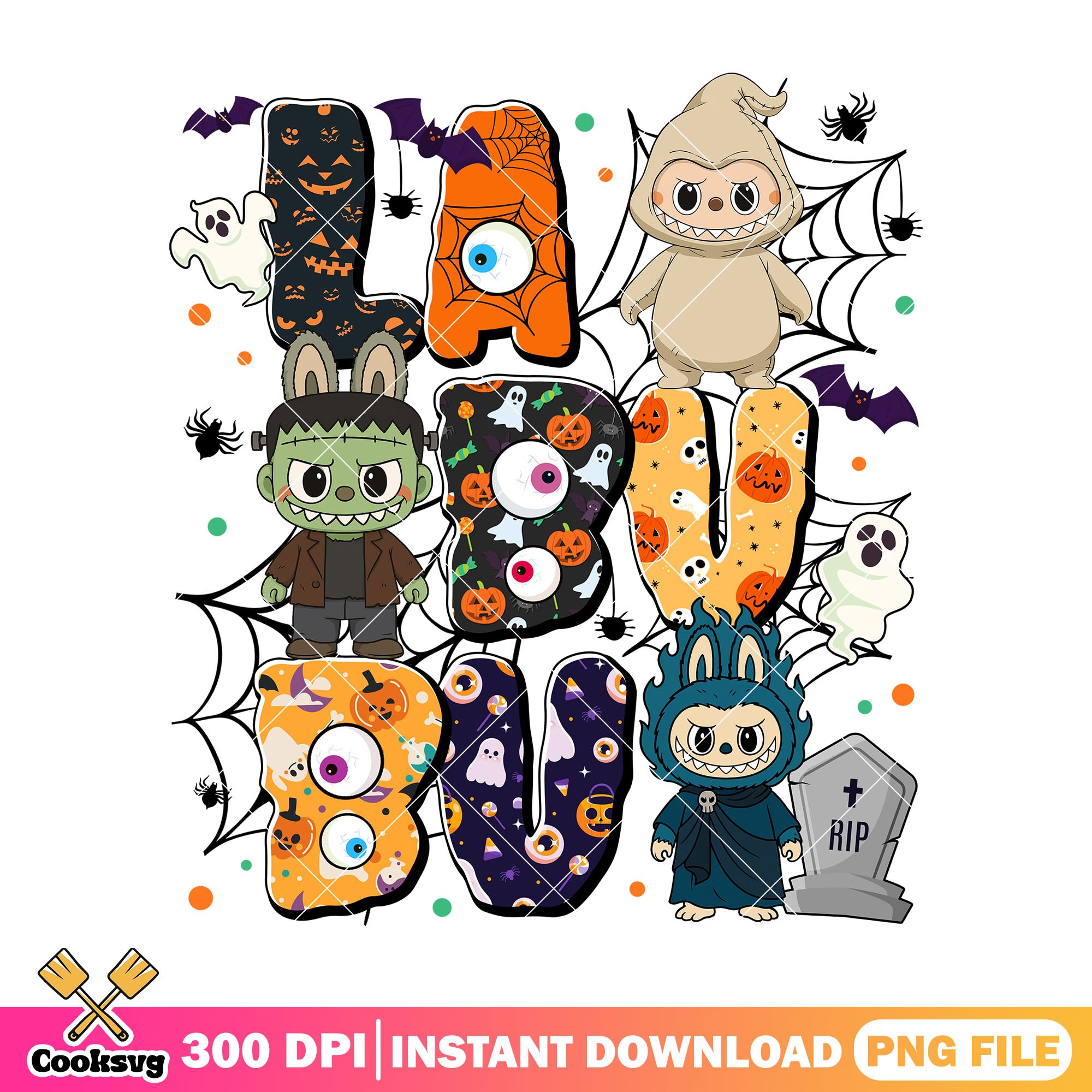 Labubu in halloween outfits png, halloween outfits png, cute dolls png ...
