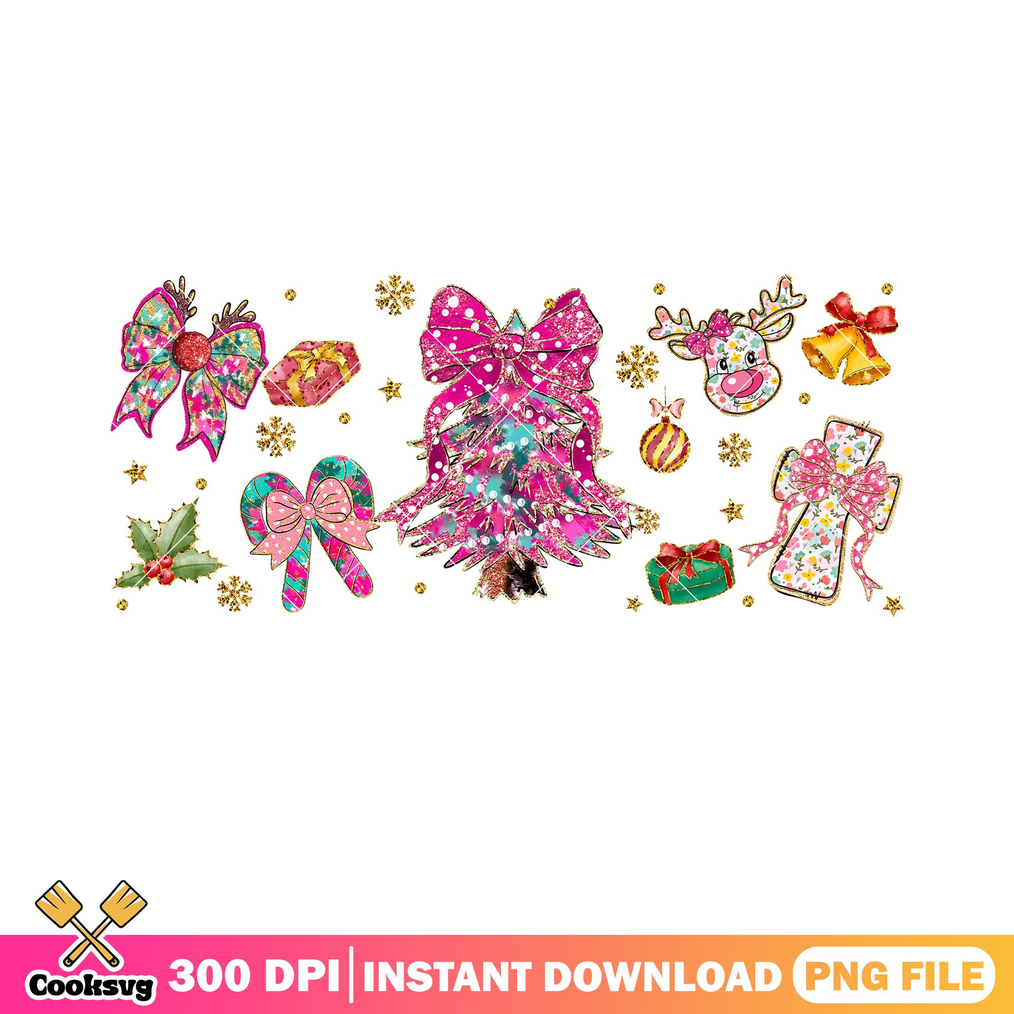 Pop art christmas tree png, xmas decorations png, christmas gifts png ...