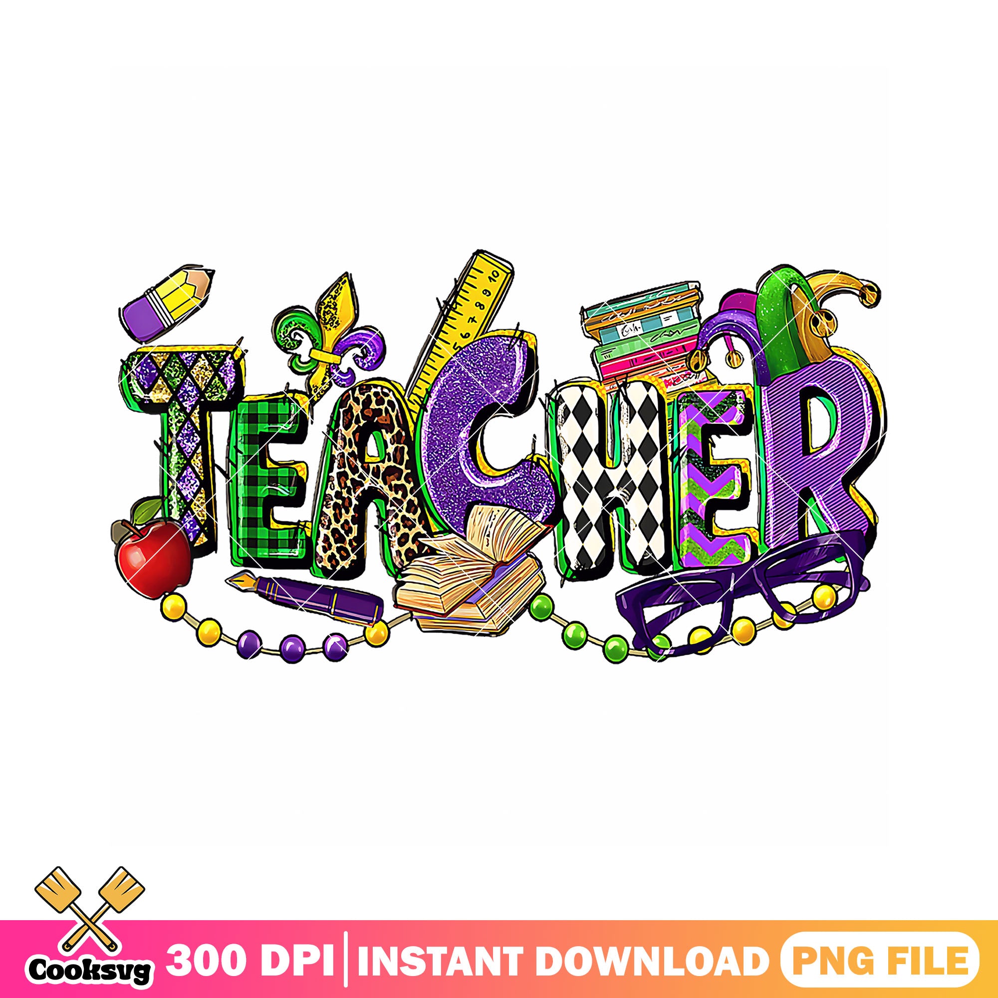 Teacher rainbow font png, love teacher png, back to school idea png ...