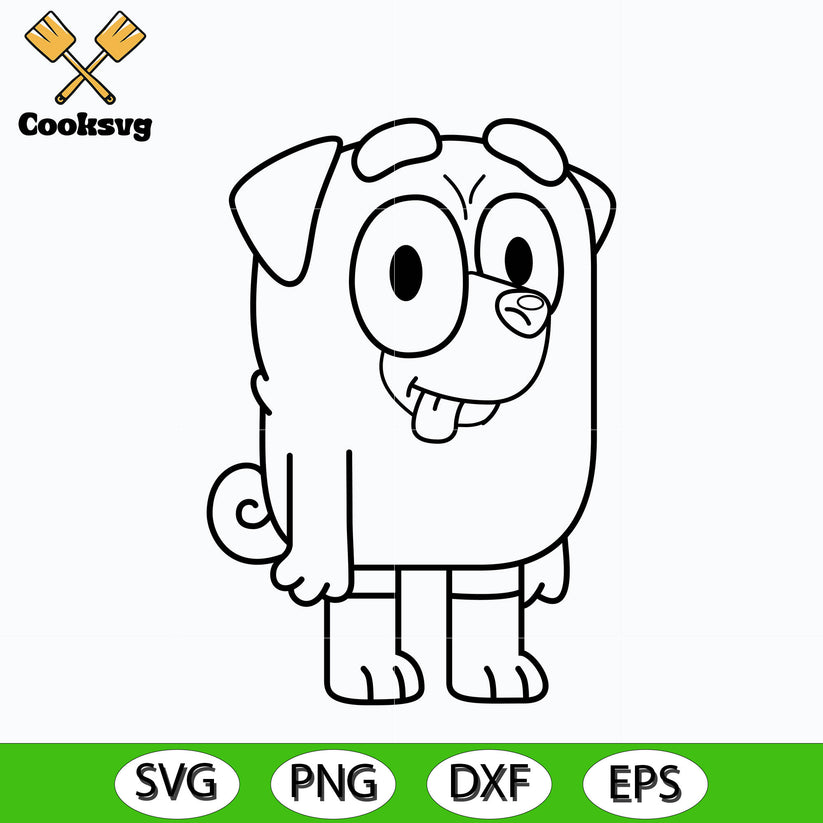 Bluey friends buddy outline svg – Cooksvg