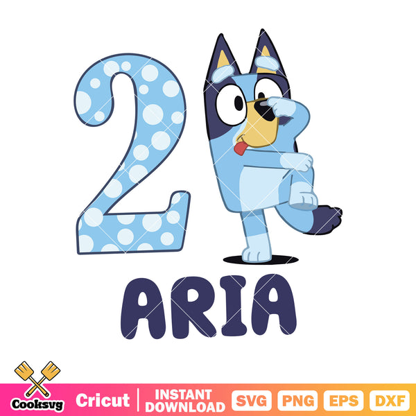 2 year old aria bluey bandit heeler svg, bluey plush svg, bluey episod ...