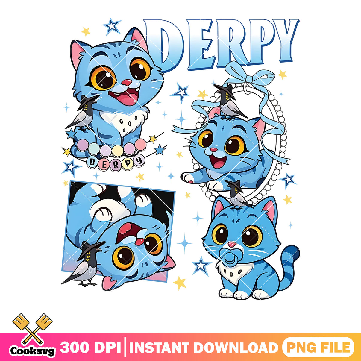 Adorable derpy cat png, derpy kpop png, ribbon bow tie png – Cooksvg