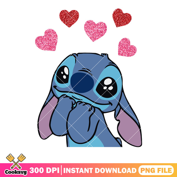 Adorable stitch valentine png, cute valentines png, stitch png – Cooksvg