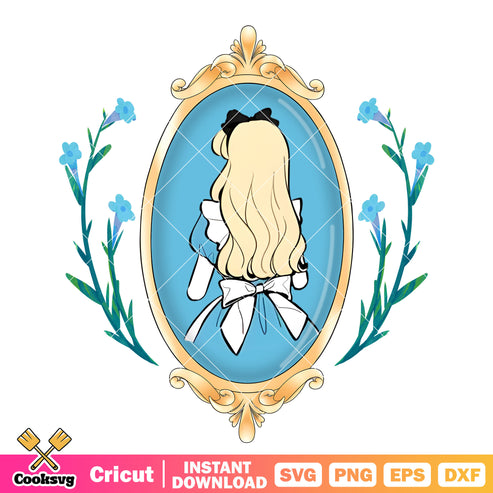 Alice princess back disney mirror png, alice in wonderland png – Cooksvg