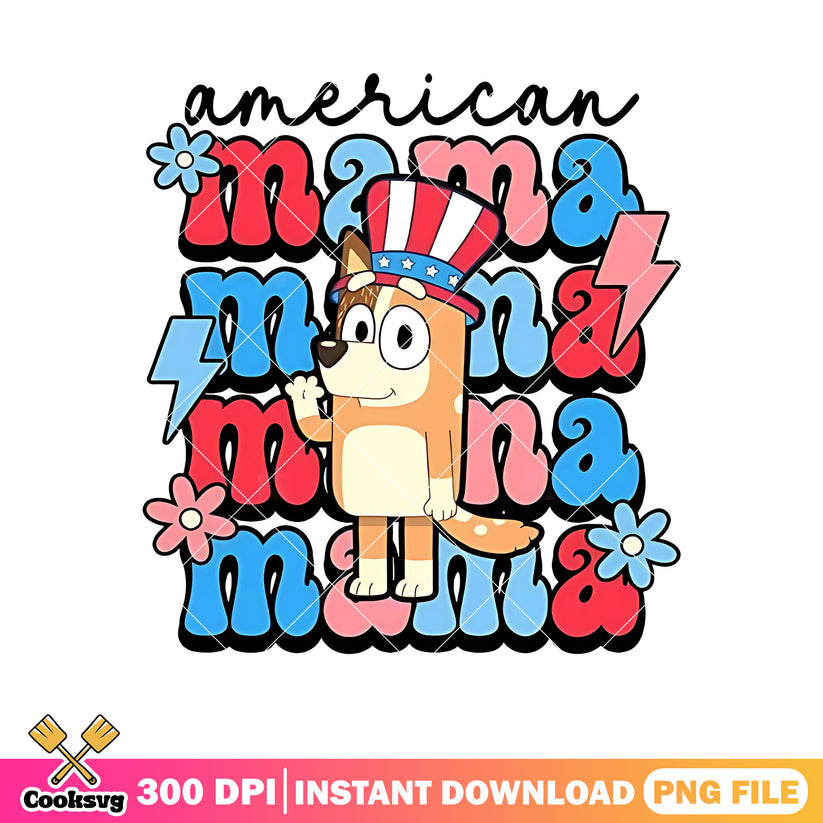 American bluey chiili mama png, bluey font png, bluey ornament png ...