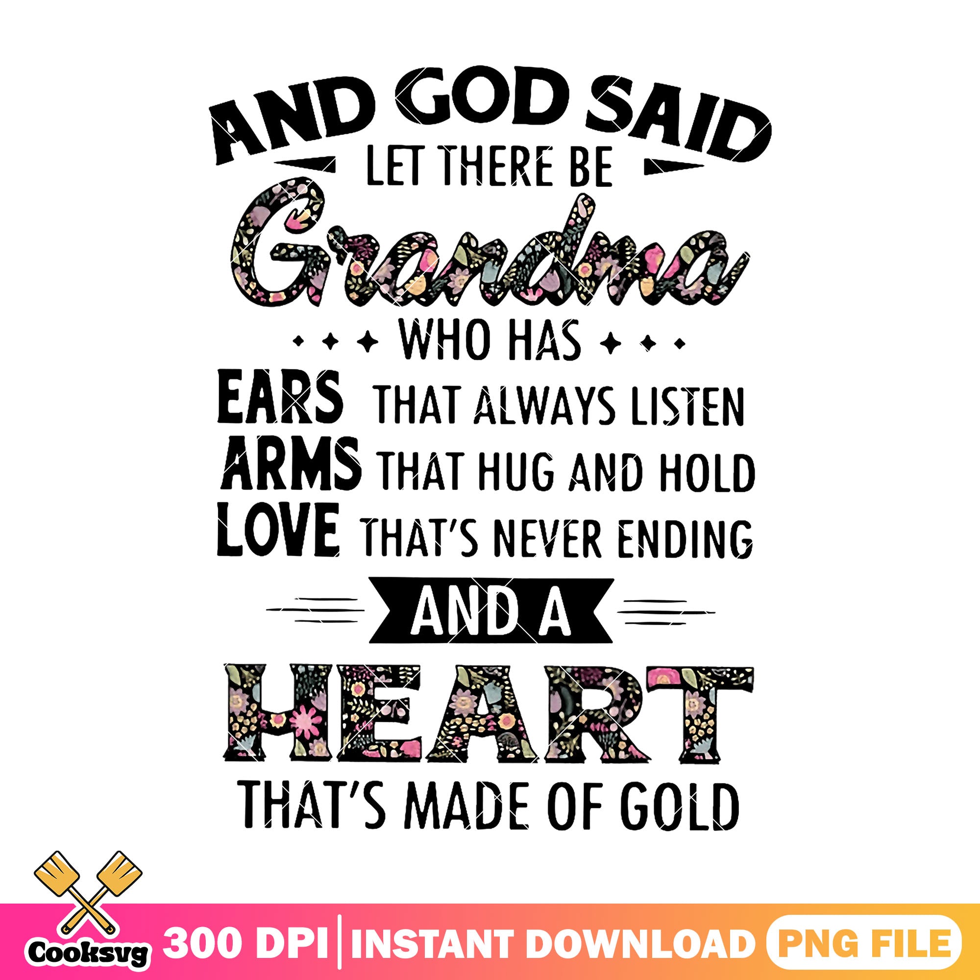 And god said grandma design png, god said png, love god png – Cooksvg