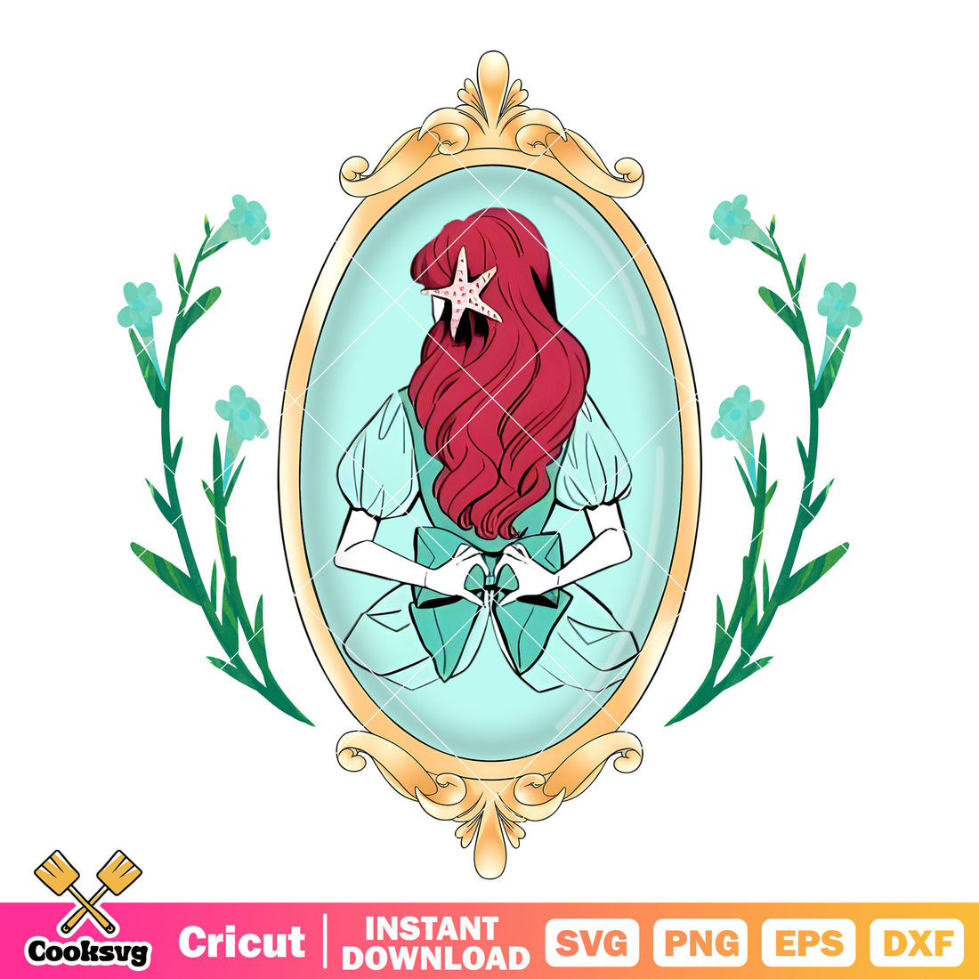 Ariel Princess Back Disney Mirror PNG, Ariel Princess PNG – Cooksvg