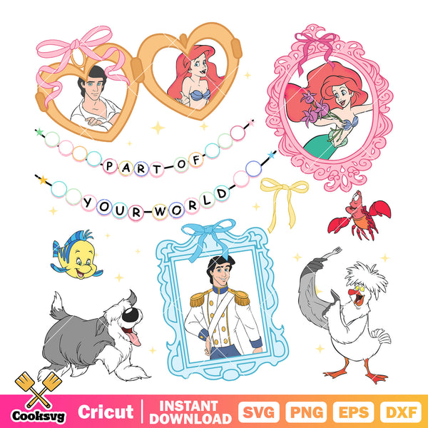 Ariel and prince love disney mirror png, Ariel and prince png – Cooksvg