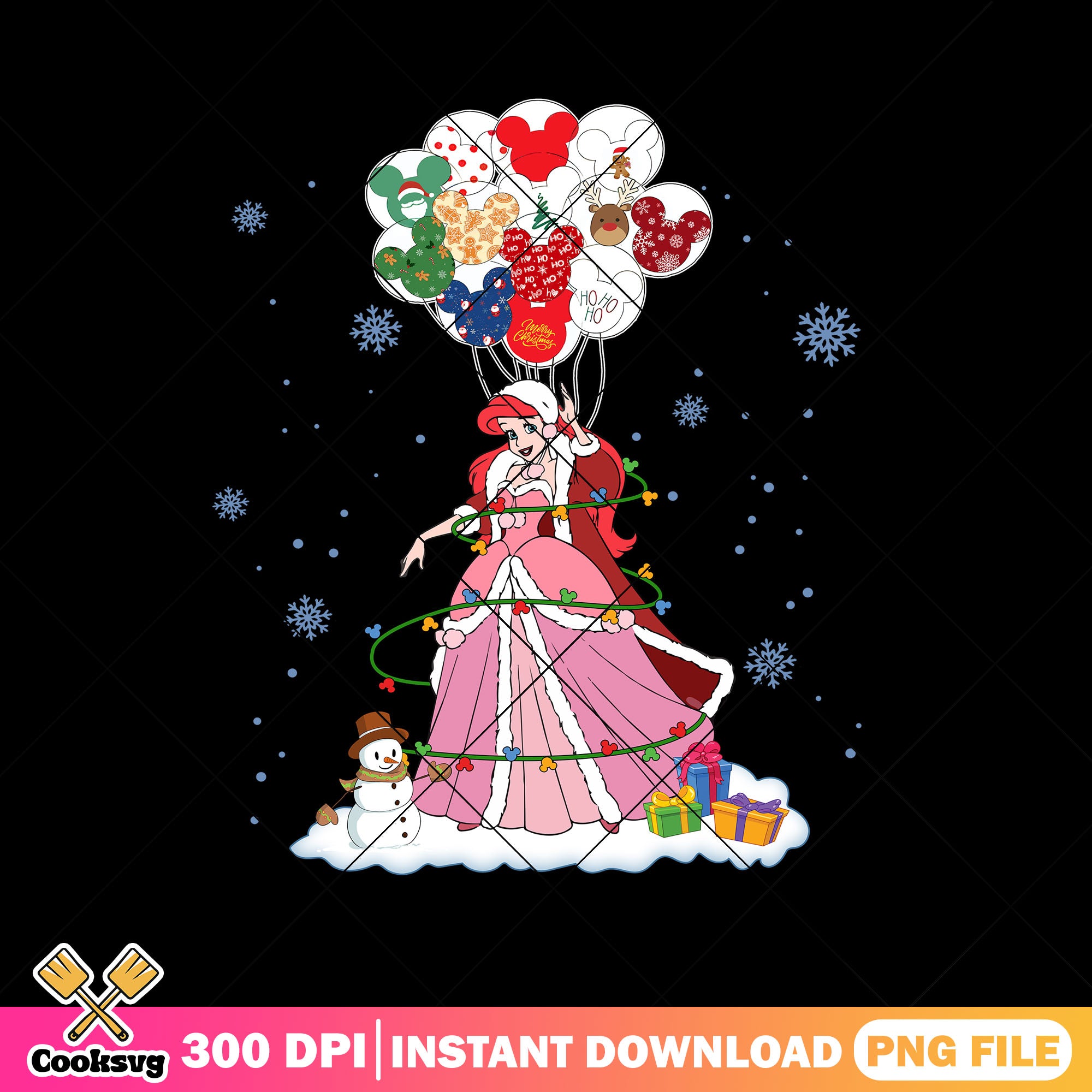 Ariel christmas stuff png, ariel little mermaid png, spirit christmas ...