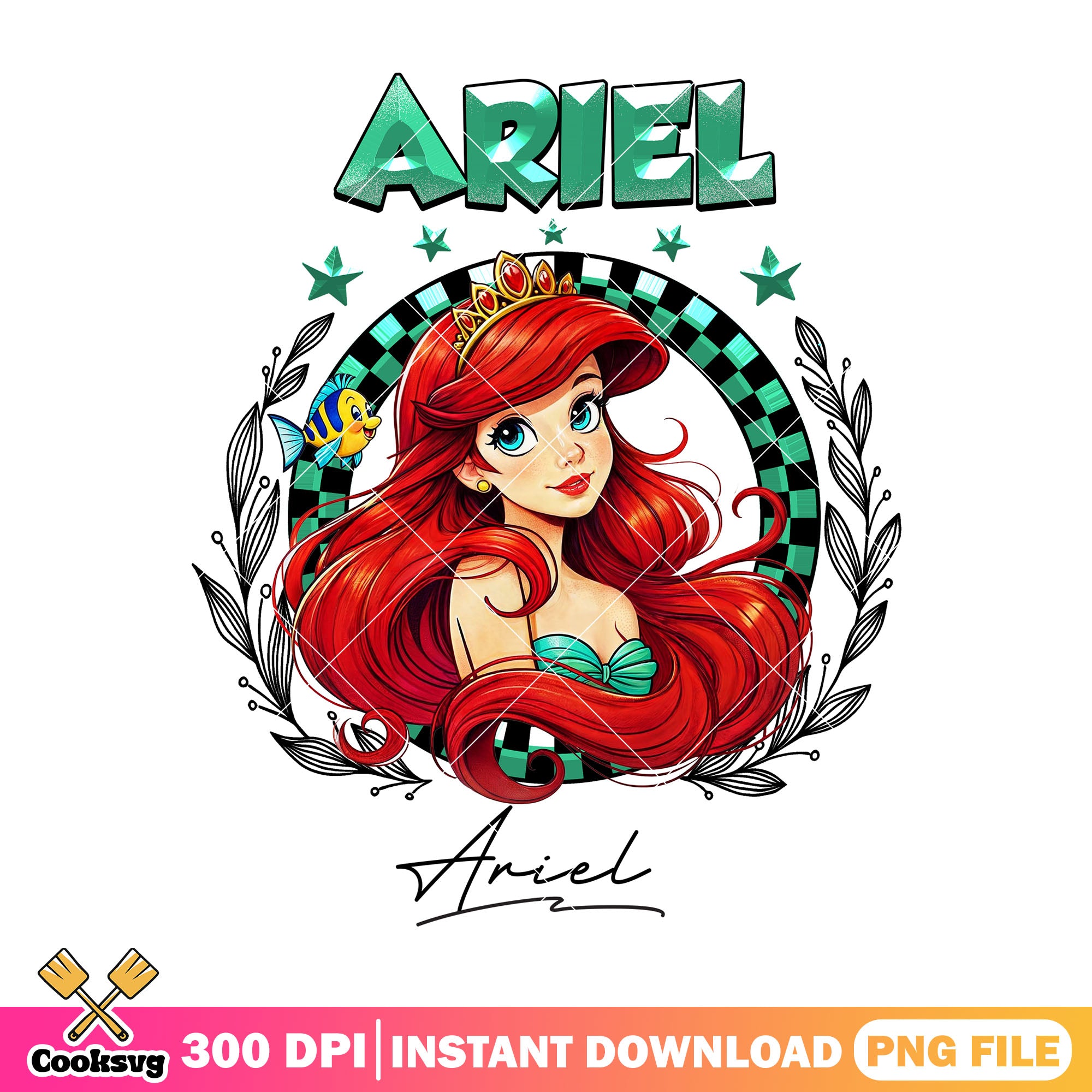 Ariel signature png, the little mermaid png, disney princesses png ...