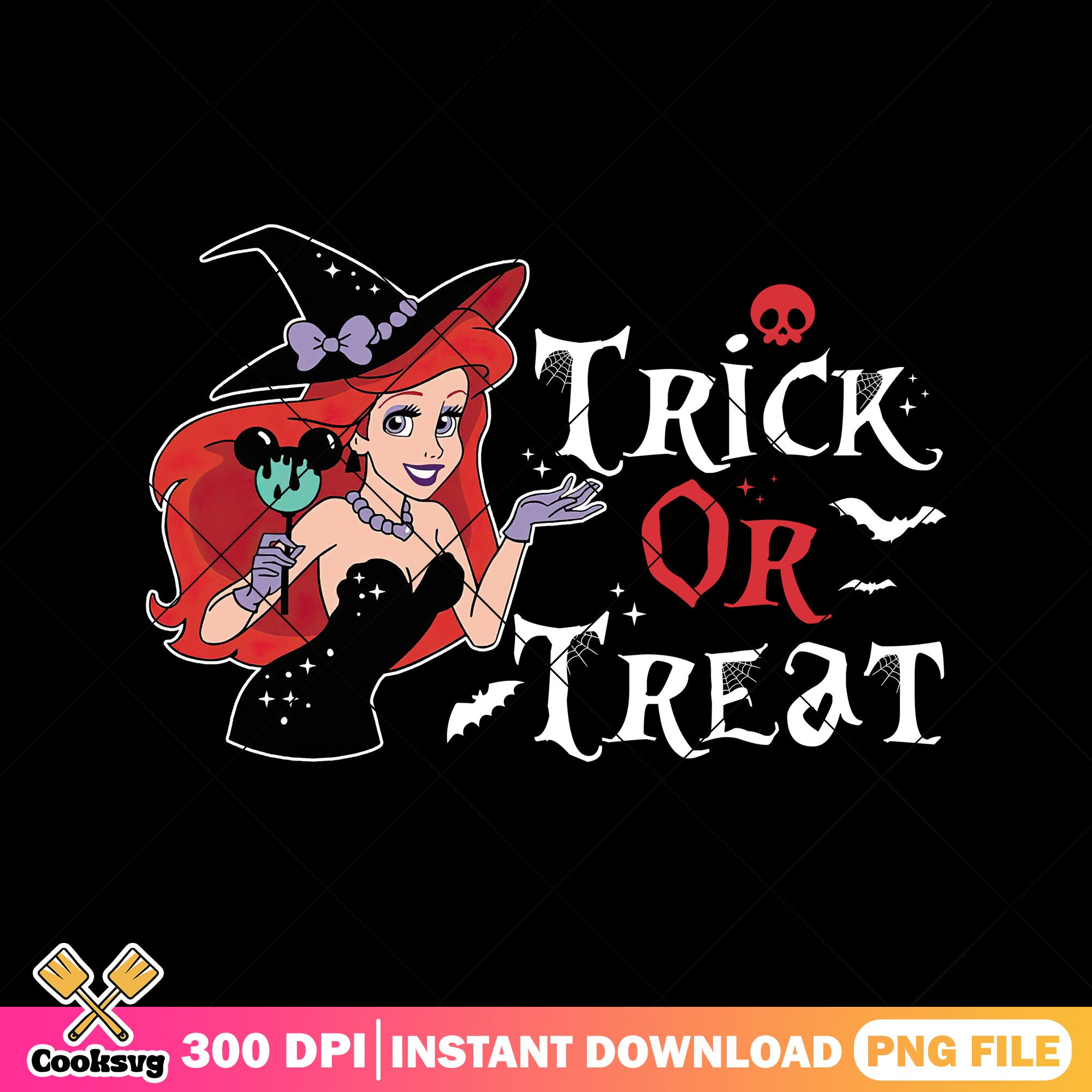 Ariel trick or treat png, ariel princess png, scary disney png – Cooksvg