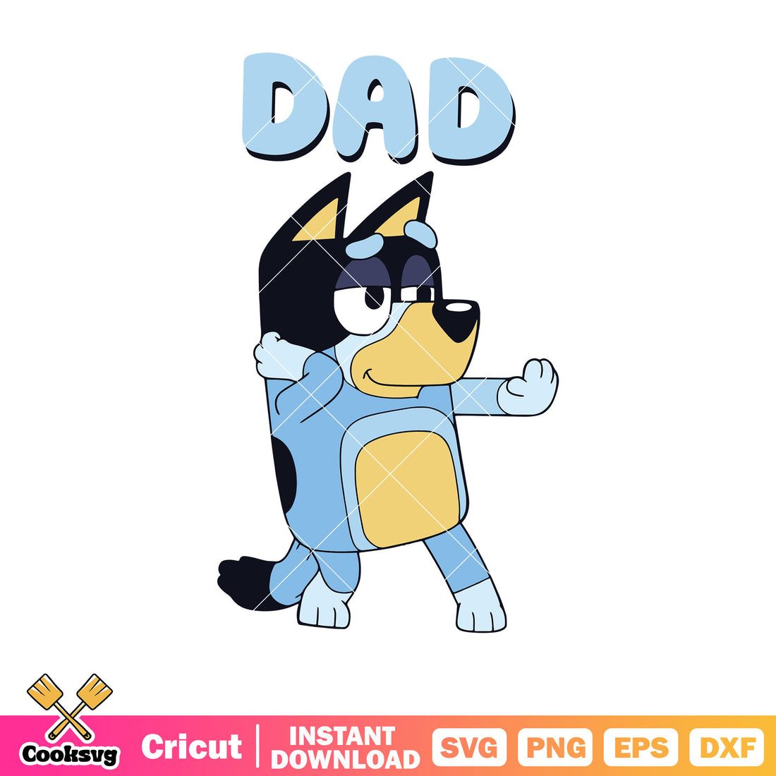 Art bandit heeler bluey dad svg, bluey episodes svg, cartoon bluey svg ...