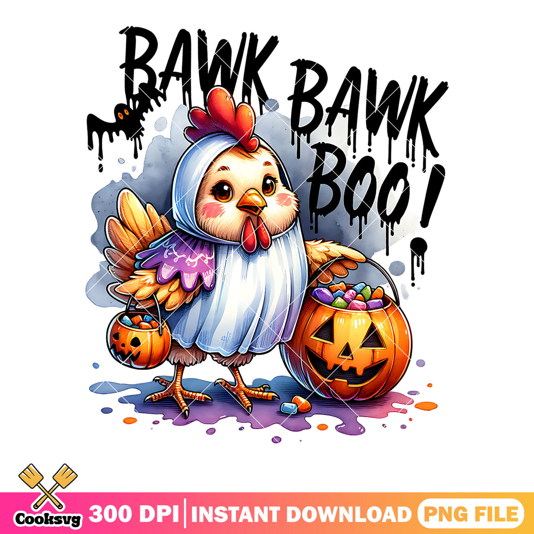 Baby chicken ghost png, jack o latern png, halloween scary png – Cooksvg