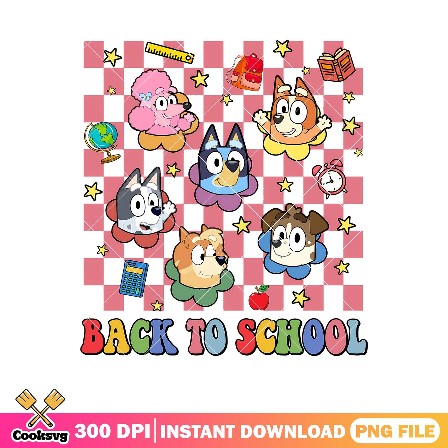 Back to school bluey head friends png, bluey books png, cartoon bluey ...