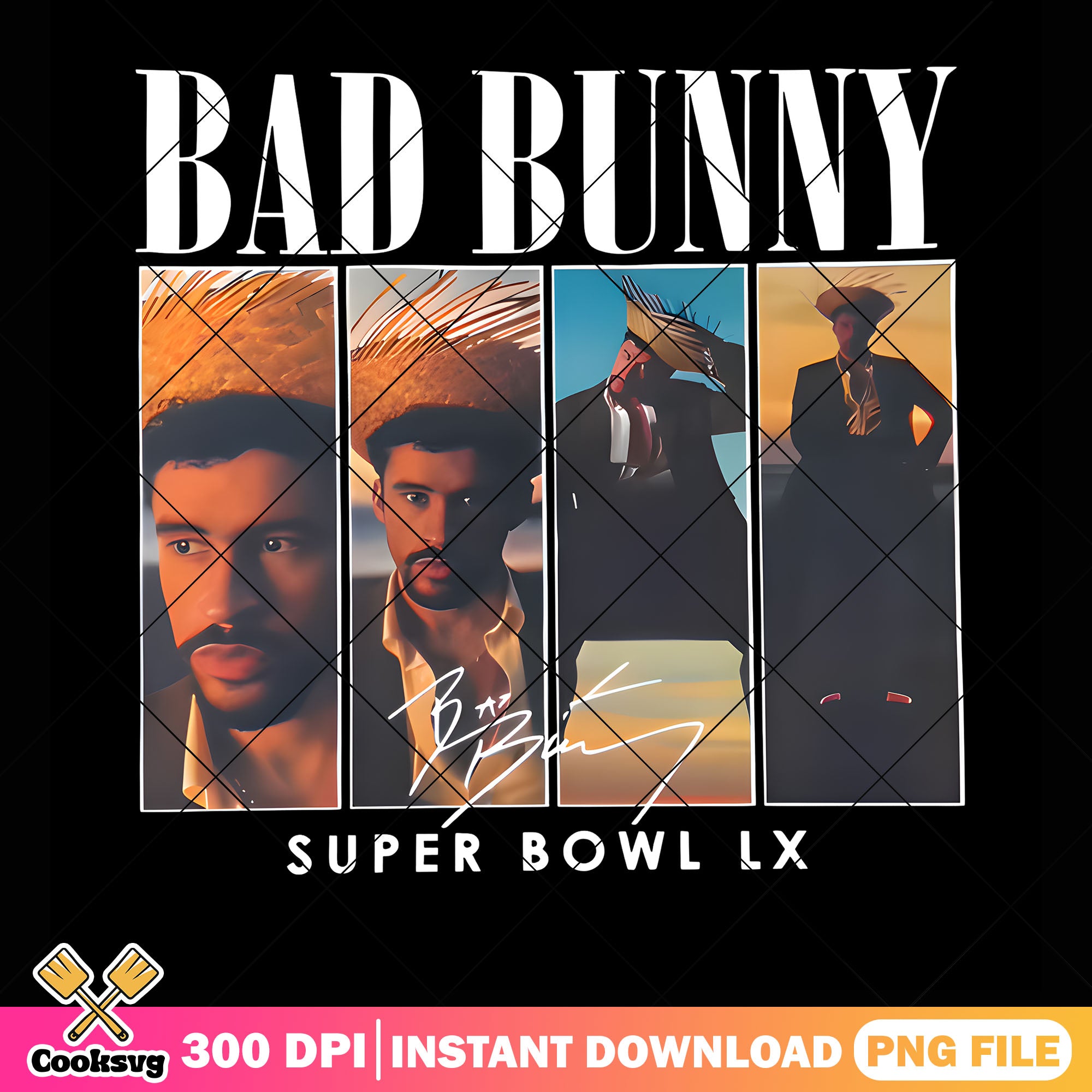 Bad bunny png, super bowl png, National football leauge png – Cooksvg