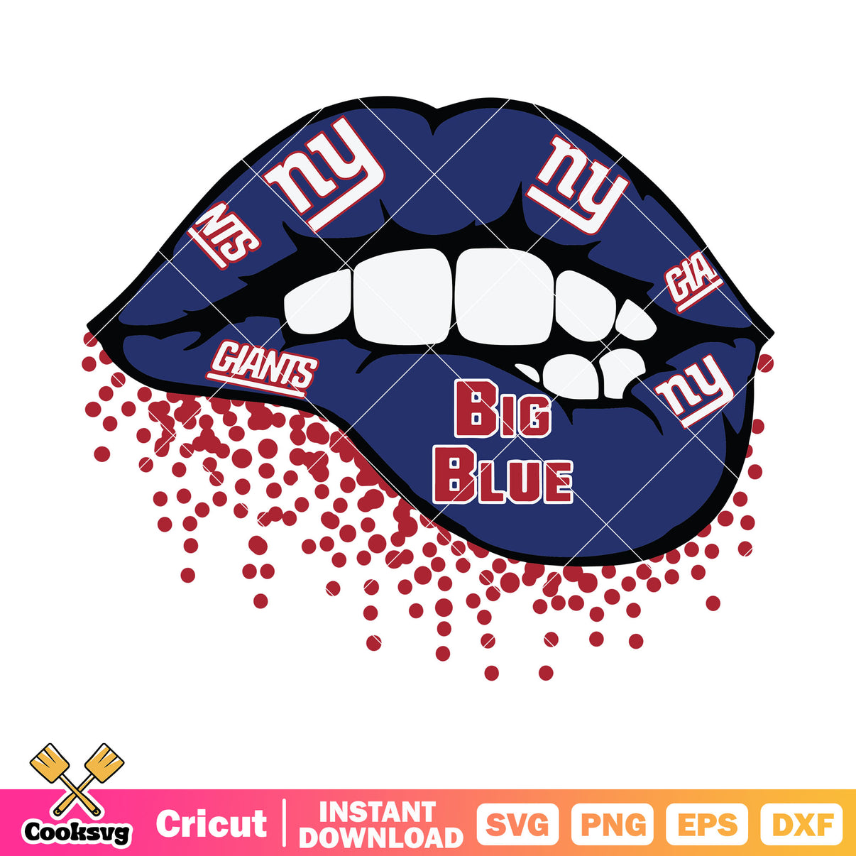Big blue football team svg, giants team svg, nfl football svg – Cooksvg