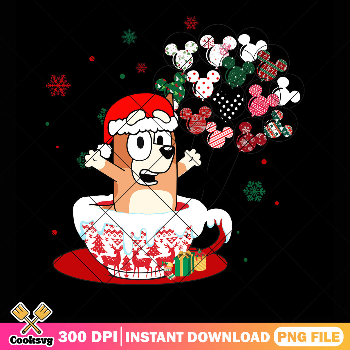 Bingo santa hat christmaspng, santa ostume png, bluey movie png – Cooksvg