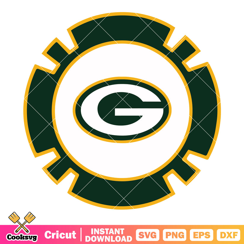 Black gear G logo svg, nfl football svg, Green Bay Packers svg – Cooksvg