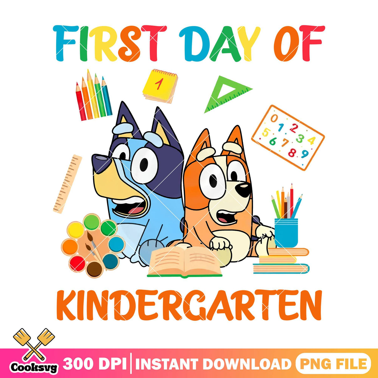 Bluey bingo design png, going back to school png, kindergarten png ...