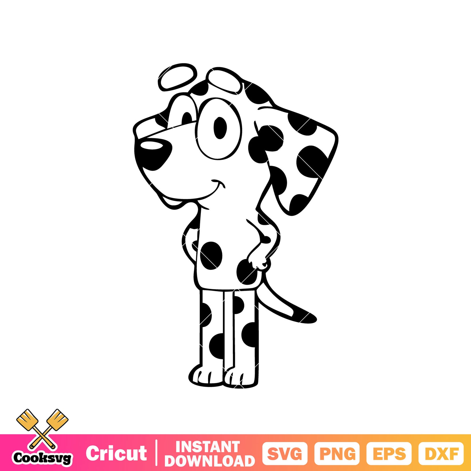 Bluey friends Chloe outline svg, bluey cartoon svg, blueys friends svg ...