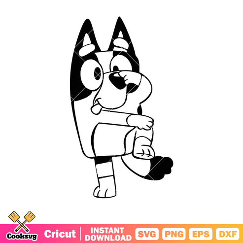 Bluey funny outline svg, character bluey svg, bluey dog svg, bluey svg ...