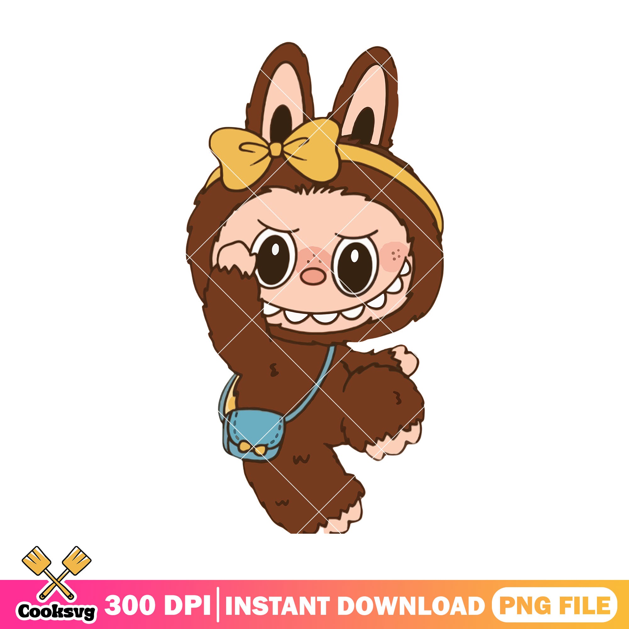 Brown labubu design png, labubu girl png, labubu monster png – Cooksvg