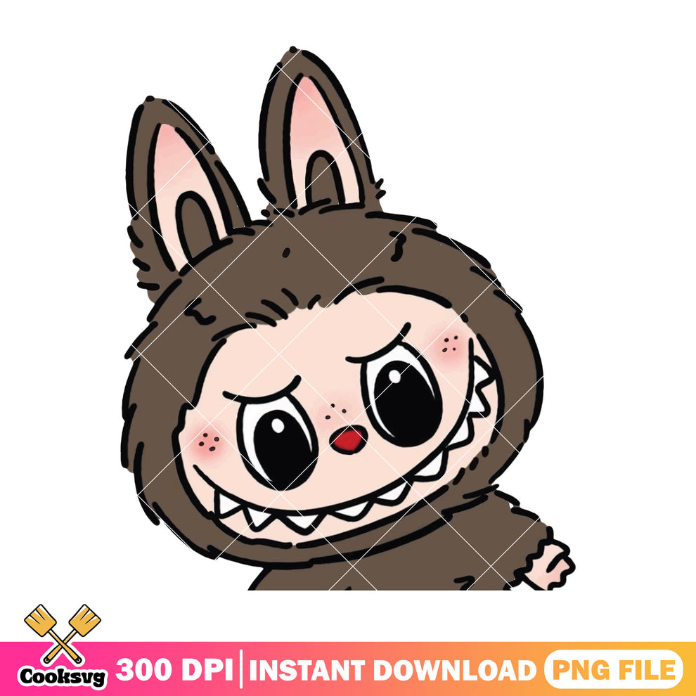 Brown labubu design png, labubu hehe png, labubu art png – Cooksvg