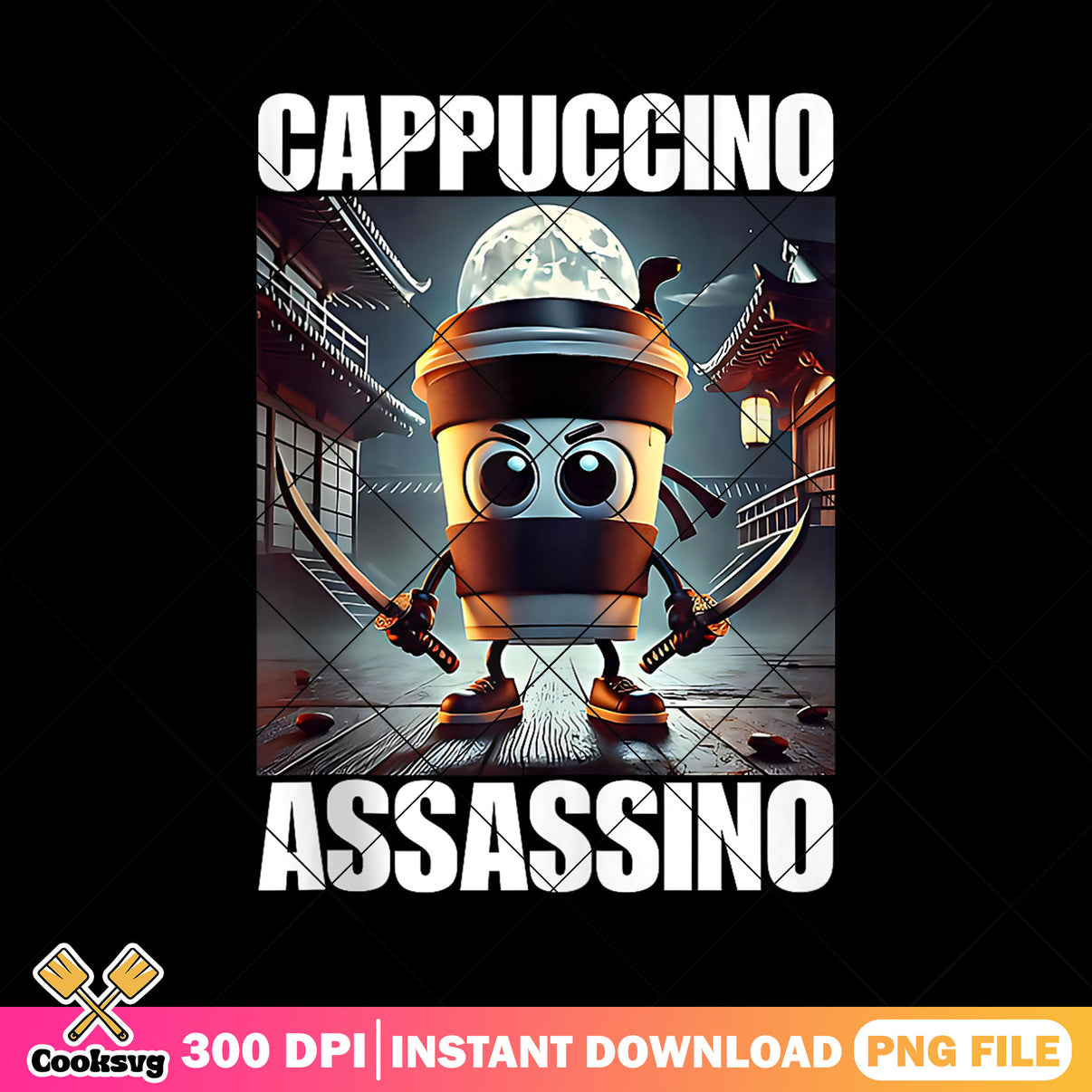 Cappuccino Assassino Italian png, brainrot trends png, funny meme png ...