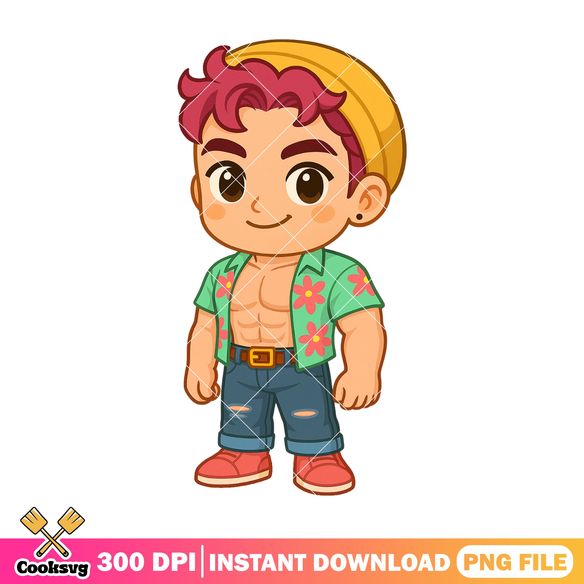 Chibi abby sexy abs pose png, abby saja png, love saja boys png – Cooksvg