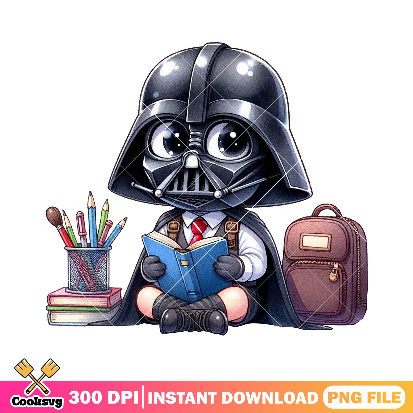 Chibi darth vader png, back to school png, darth vader sitting png ...