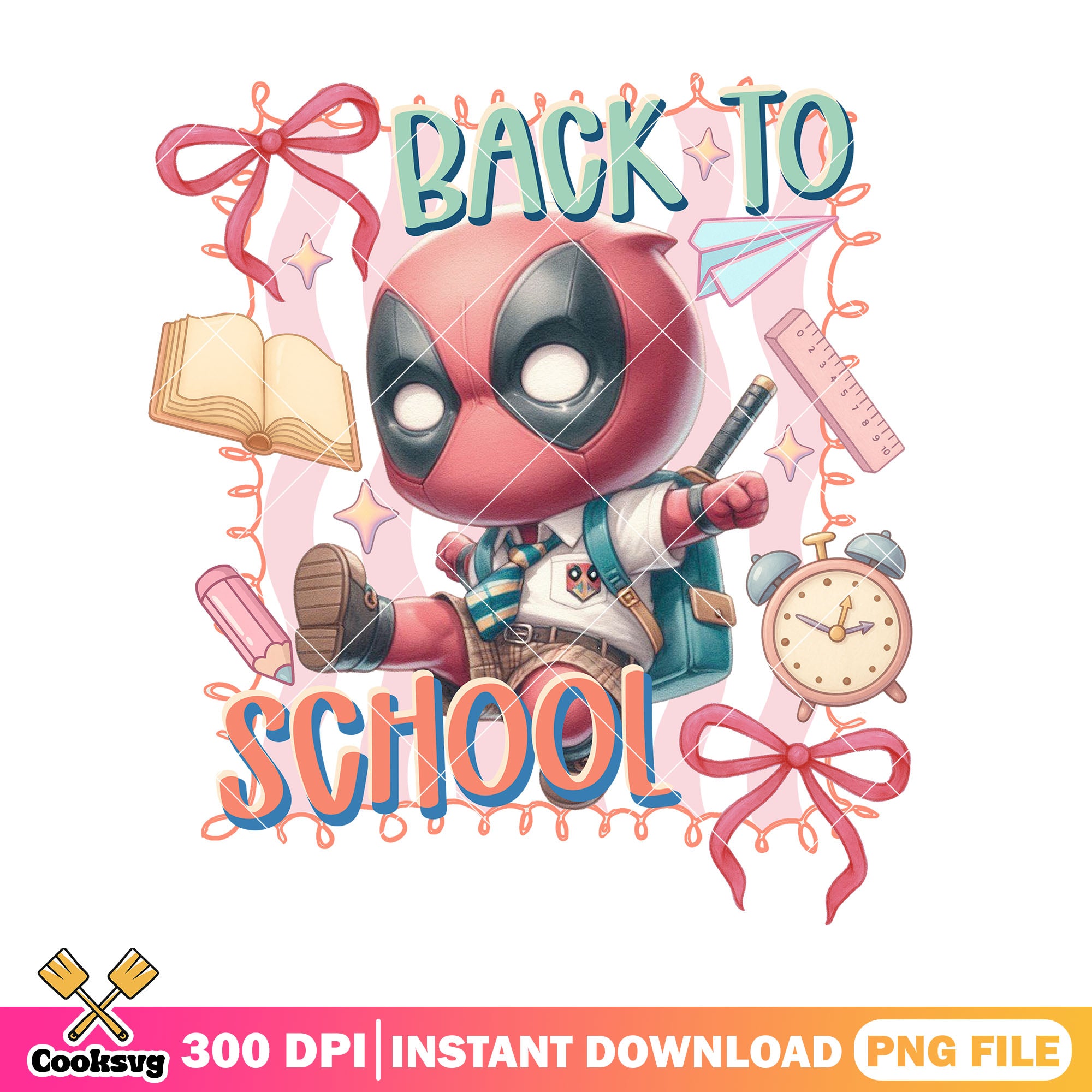 Chibi deadpool file design png, dc art png, go back to school day png ...