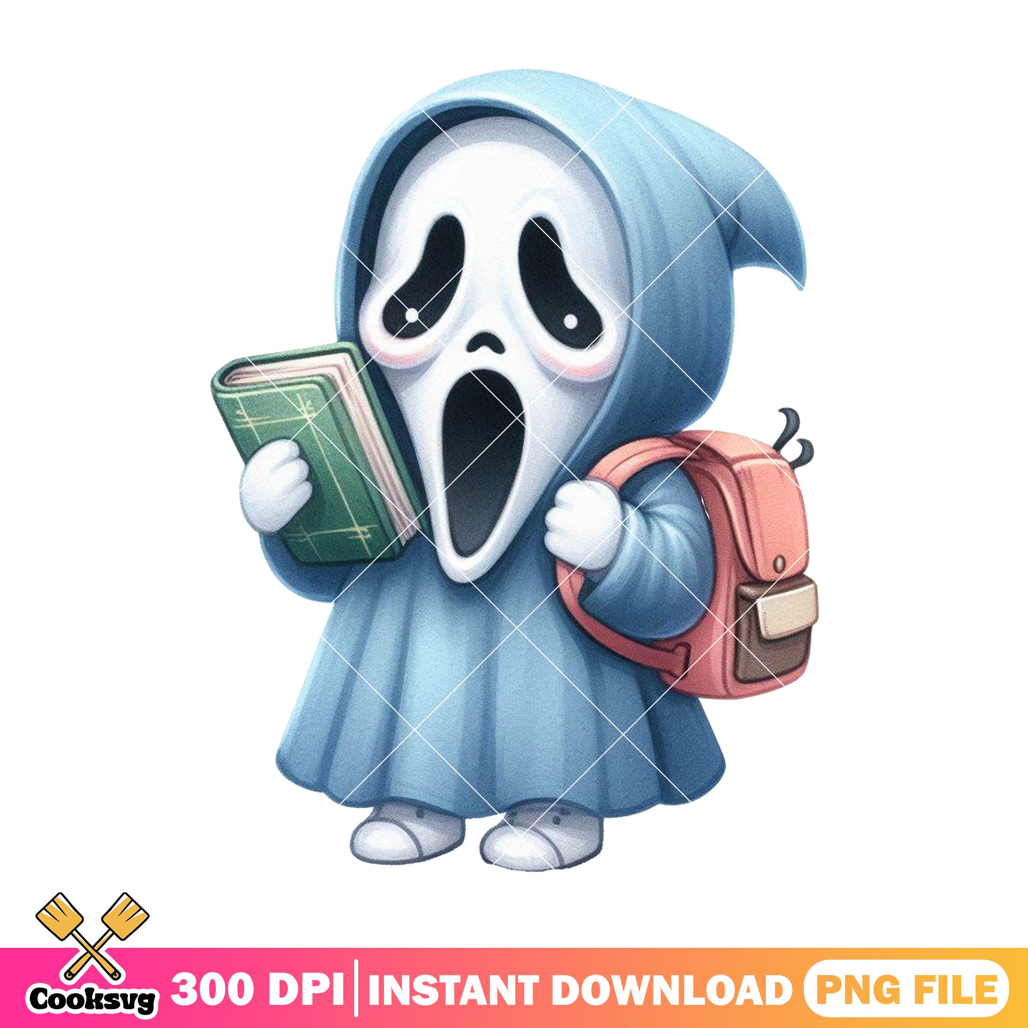 Chibi ghostface design png, going back to school png, ghostface png ...