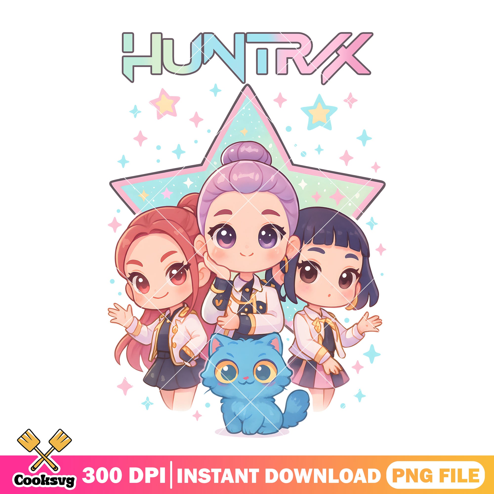 Chibi golden huntrix team png, derpy kpop png, huntrix member png – Cooksvg