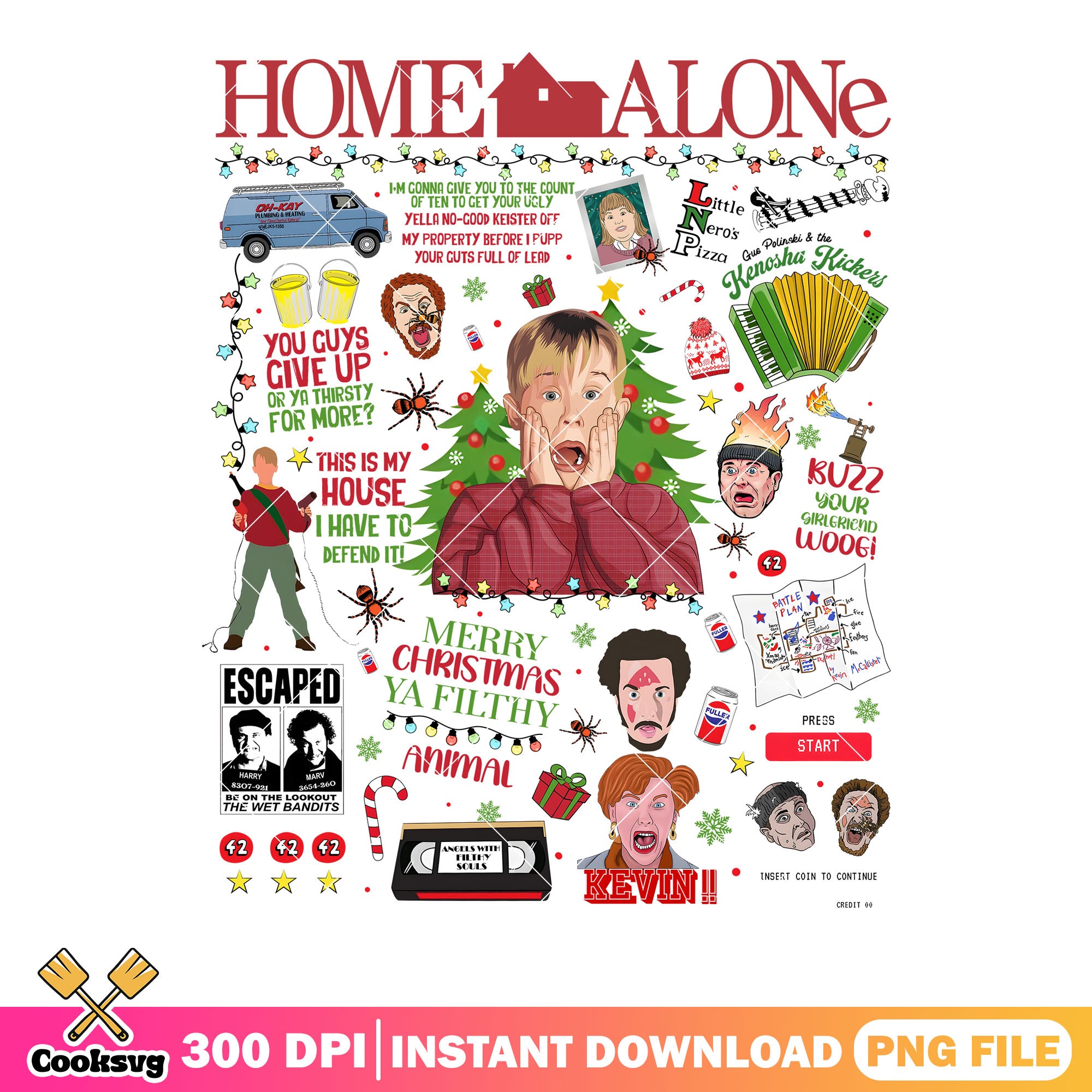 Christmas home alone poster png, kevin mccallister png, merry xmas png ...
