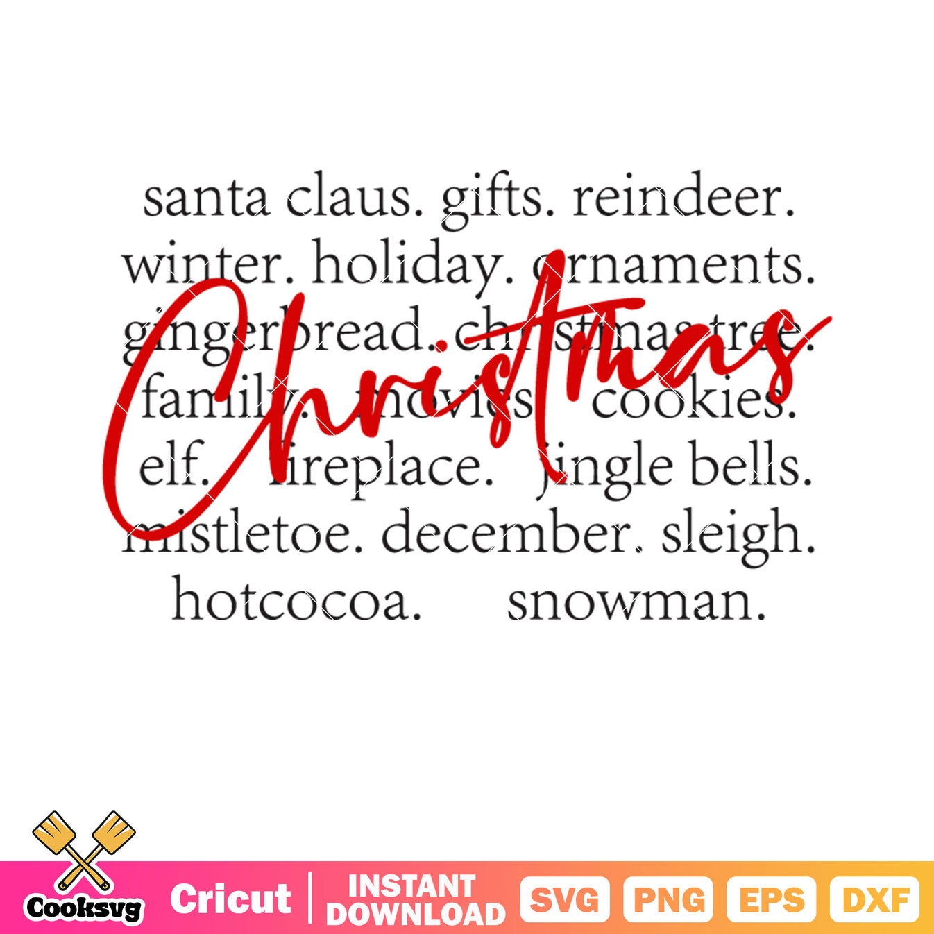 Christmas santa claus and friends name svg, santa christmas svg – Cooksvg