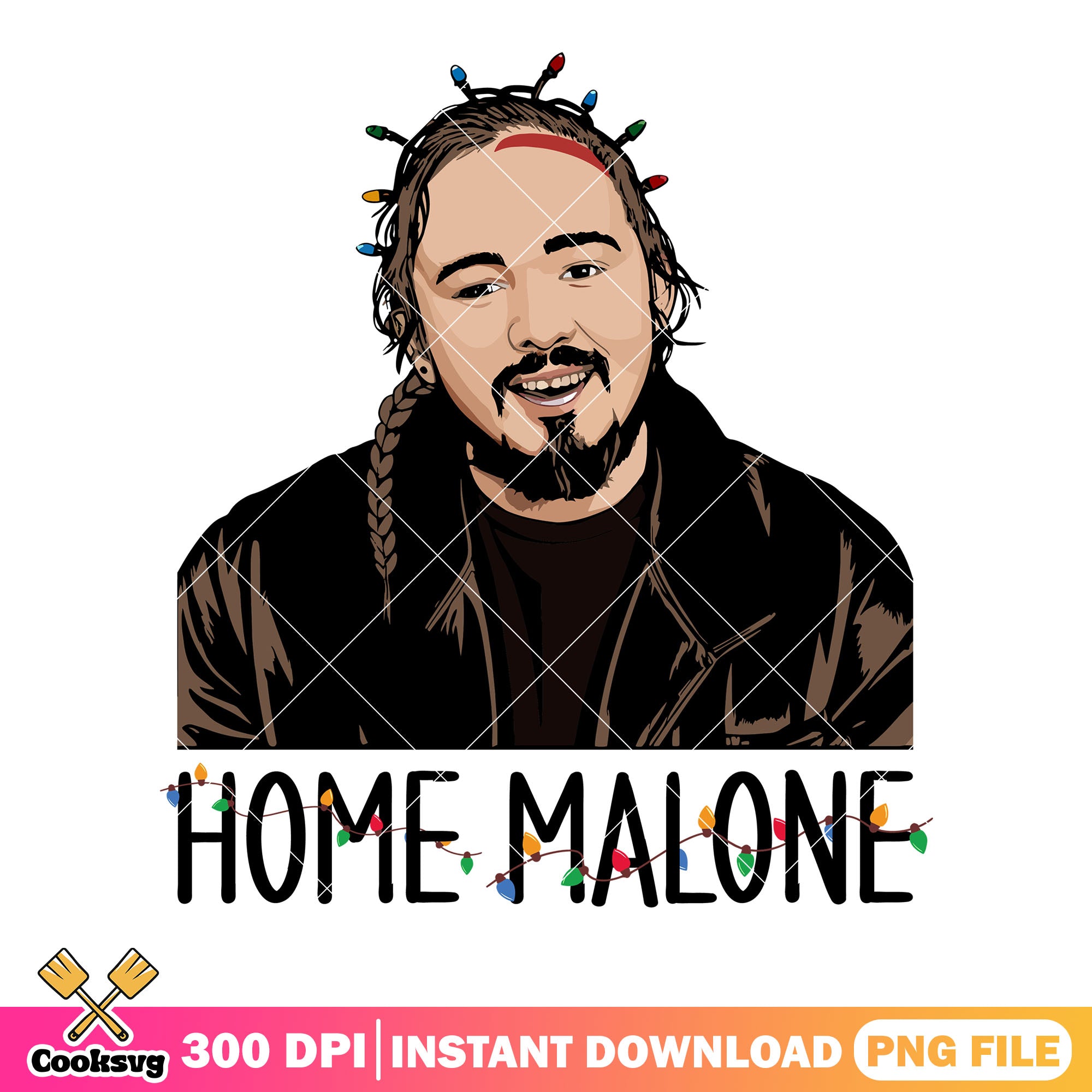 Christmas singer home malone png, post malone png, christmas lights pn ...