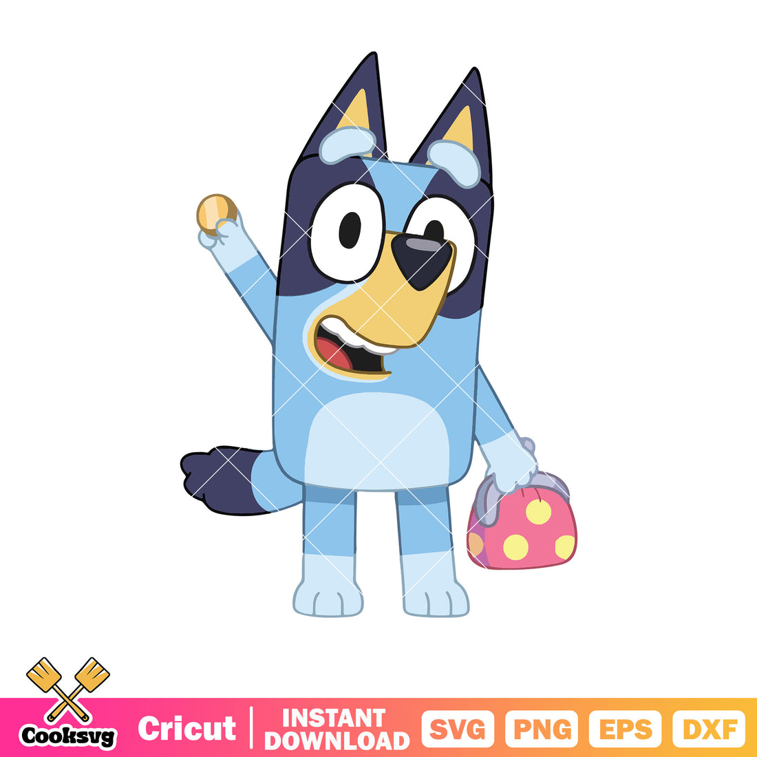 Cliparts hello bluey dog bag svg, bluey figures svg, cartoon bluey svg ...