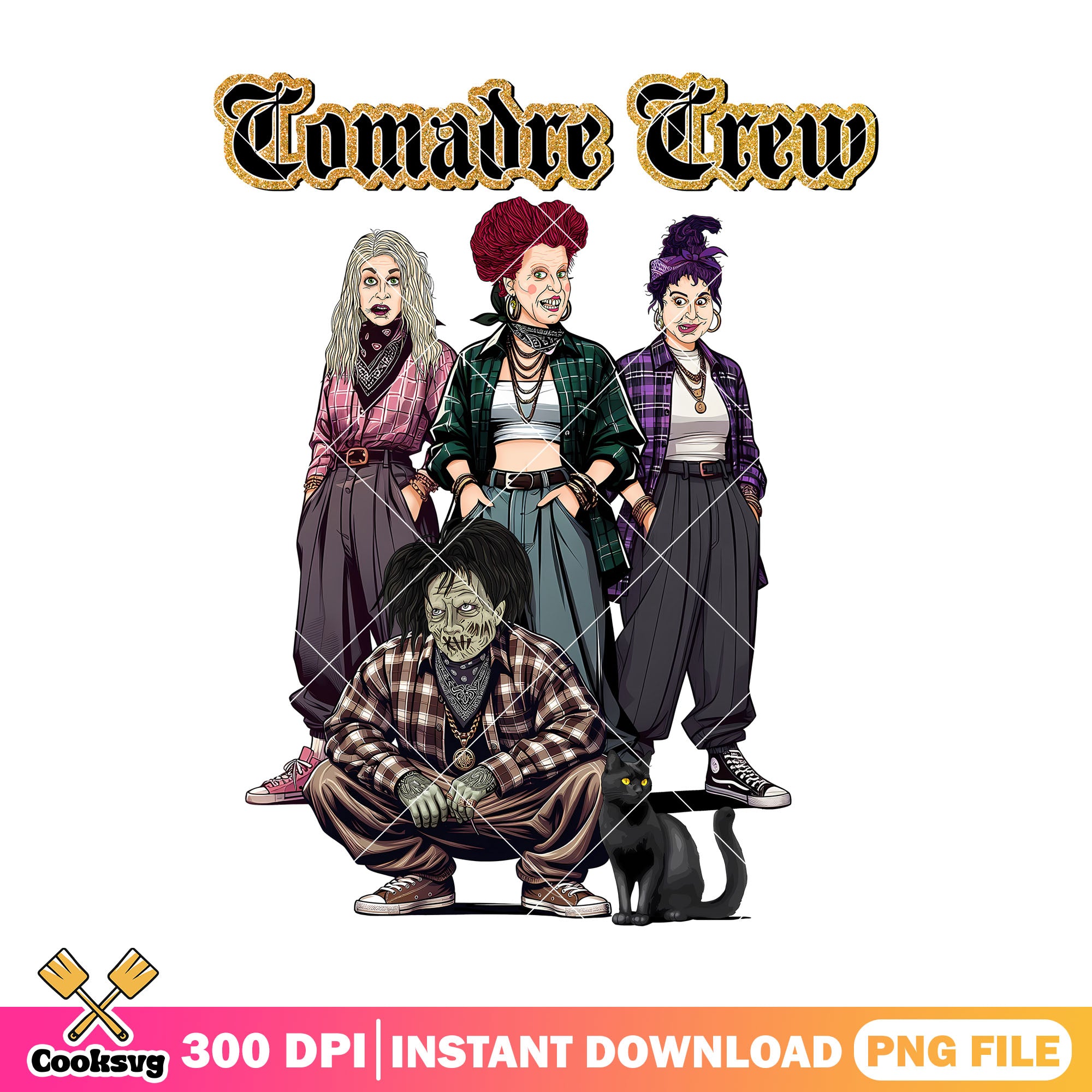 Comadre crew hocus pocus png, halloween custome png, horror movie png ...