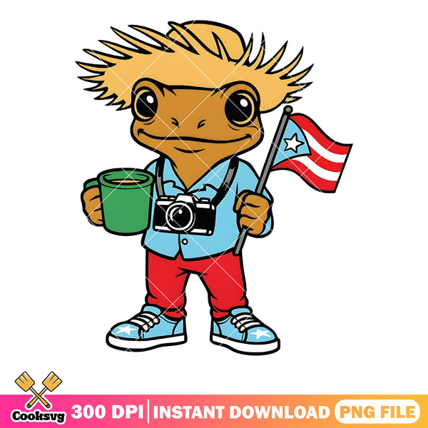 Coqui Frog Puerto Rico Flag Png Puerto Rico Png Funny Frog Png Cooksvg