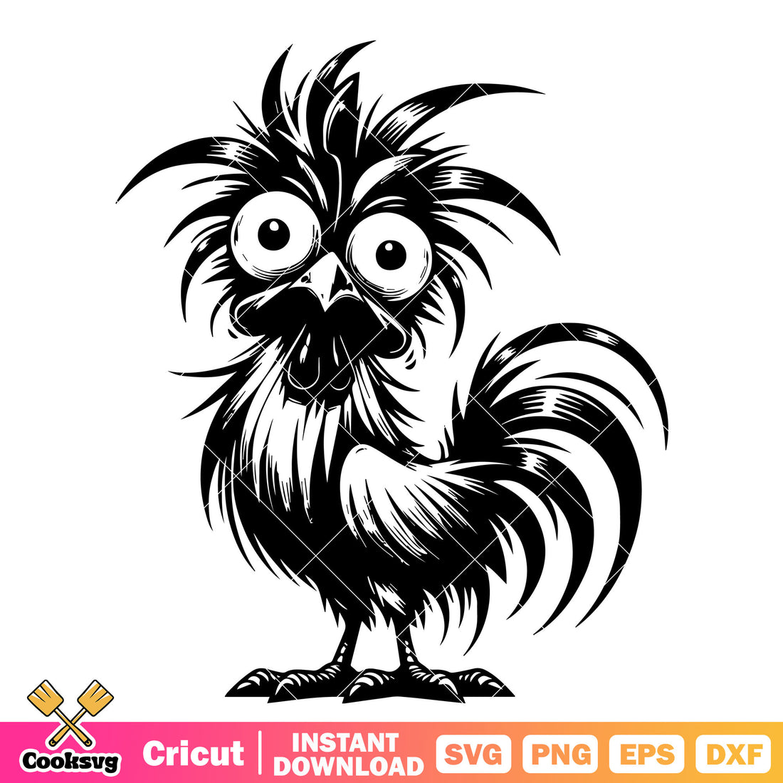 Crazy chicken black white svg, crazy chicken svg, chicken near me svg ...