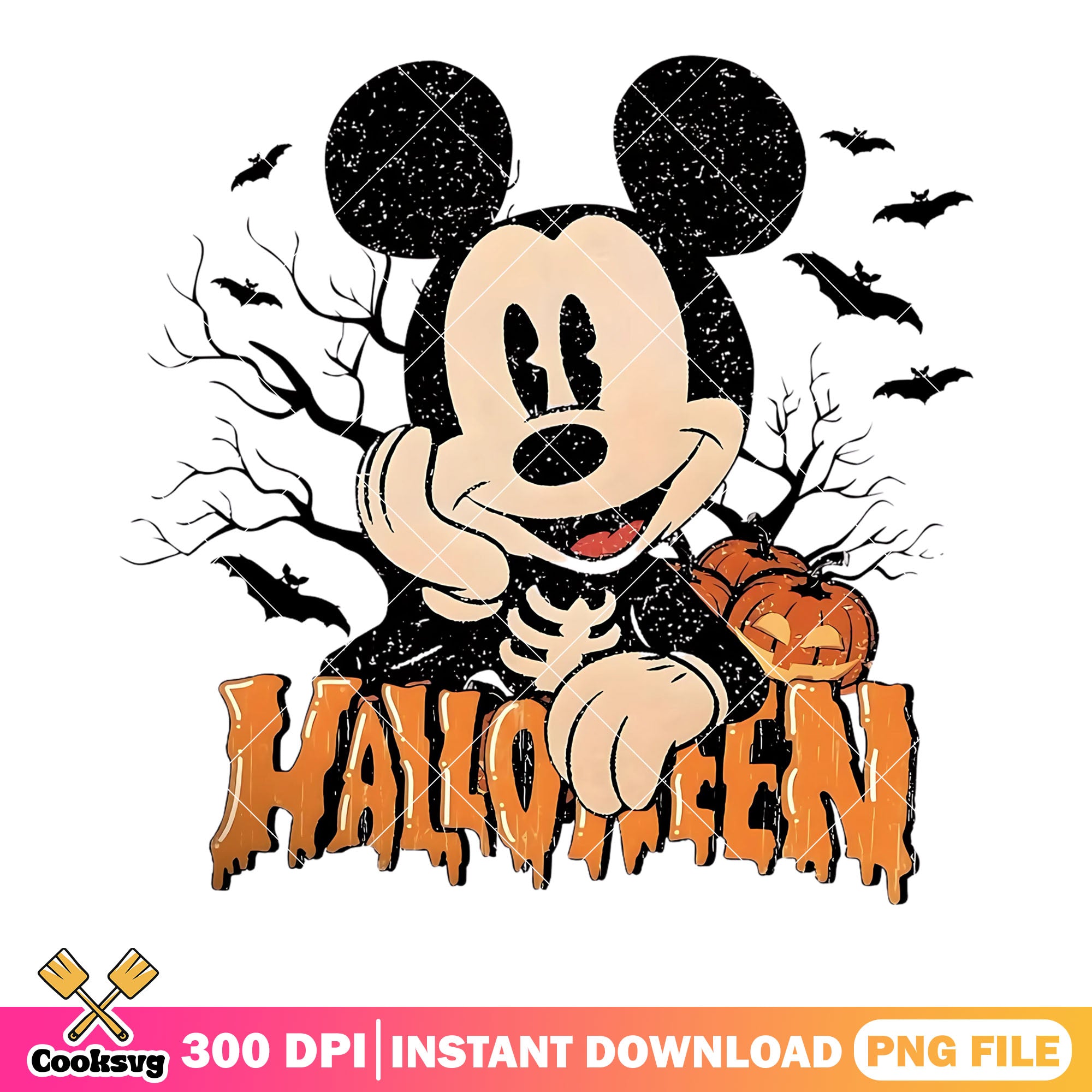 Creepy mickey mouse halloween png, scary bats png, halloween disney pn ...