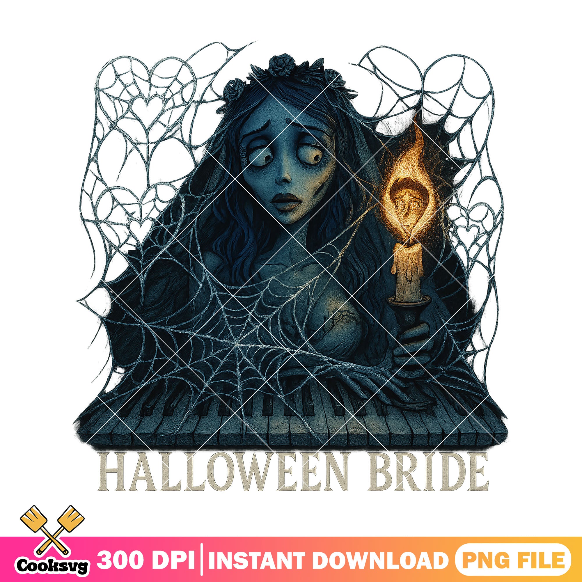 Creepy wedding bride sketch png, sacry cartoon png, halloween fun png ...