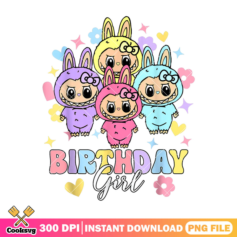 Cute dolls birthday girl labubu png, cute labubu png, birthday girl pn ...