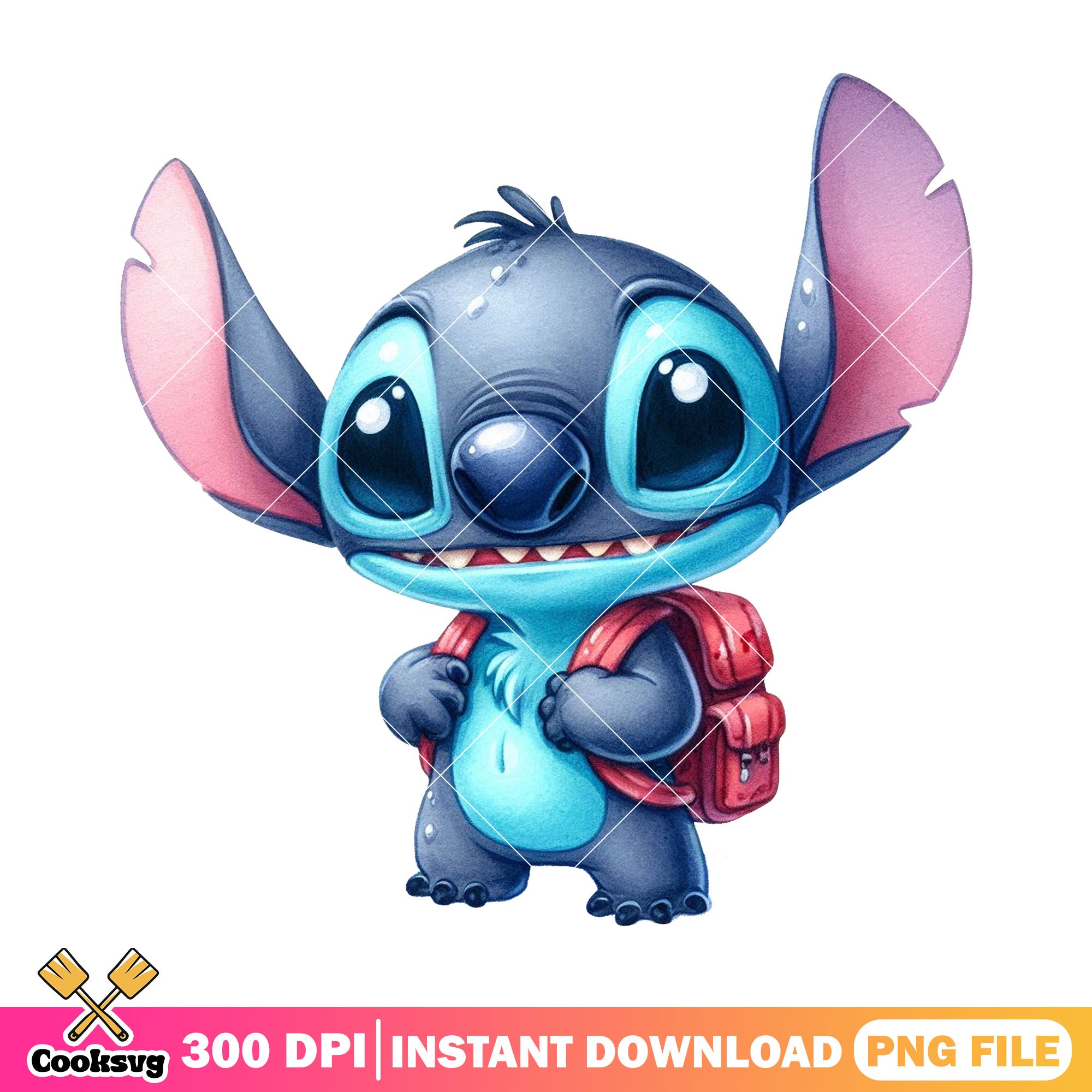 Cute stitch back school png, stitch art png, back to school art png ...