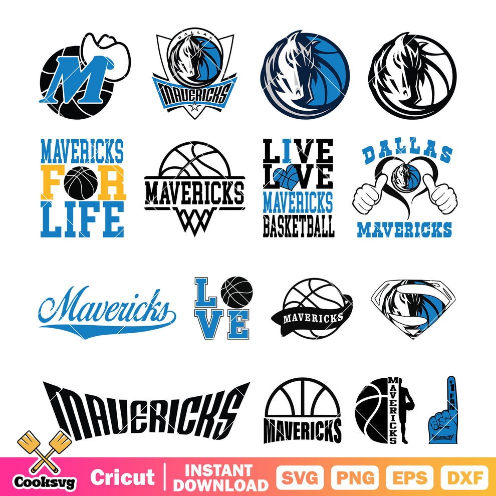 Dallas Mavericks logo design bundle svg, Dallas Mavericks svg – Cooksvg