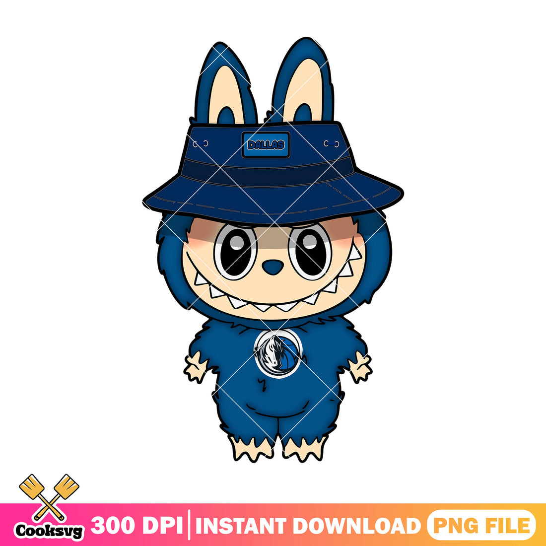 Dallas labubu baseball team png, labubu blue png, labubu monster png ...