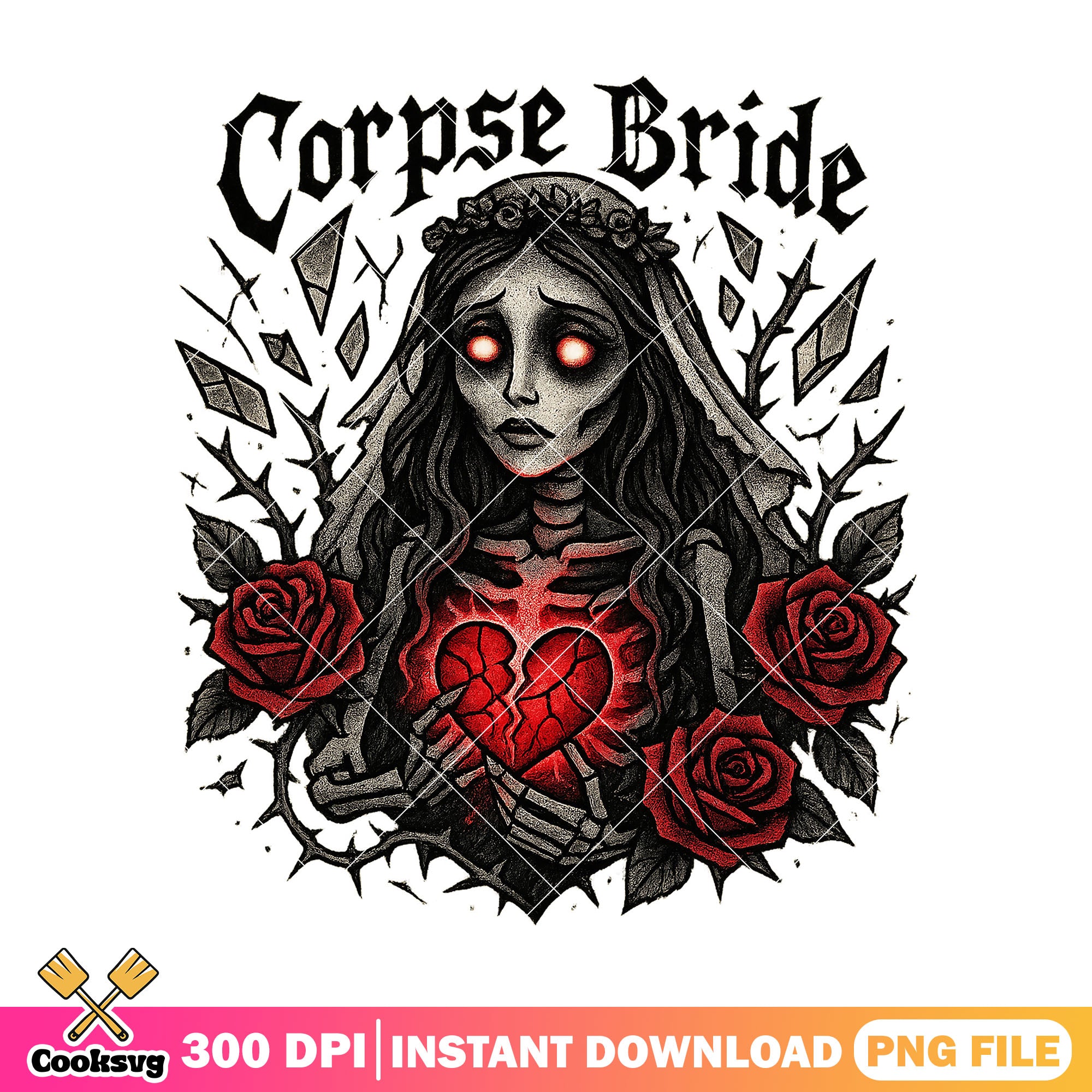 Dark skeleton bride art png, halloween art png, halloween fun png – Cooksvg