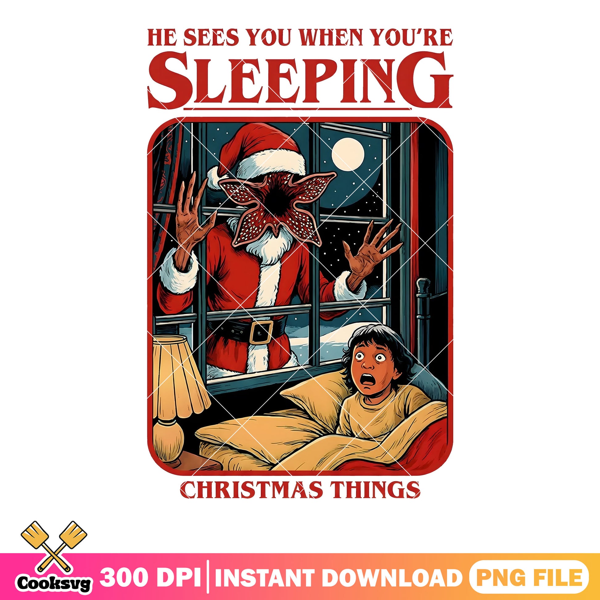 Demogorgon santa claus png, christmas horror png, meme stranger png ...