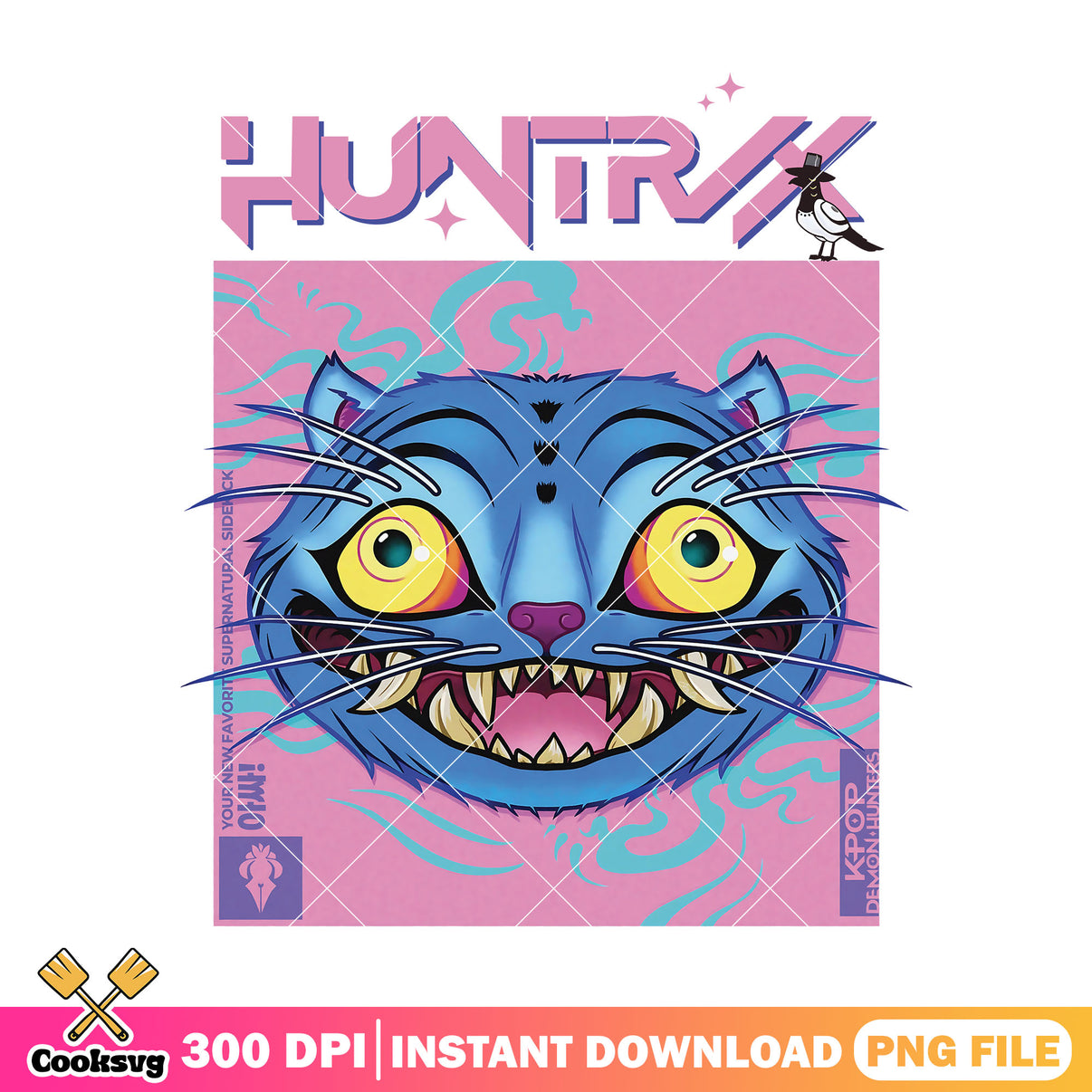 Derpy cat huntrix head png, derpy tiger png, kpop hunters movie png ...
